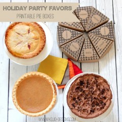 holiday party favors- pie boxes (with free printable files)