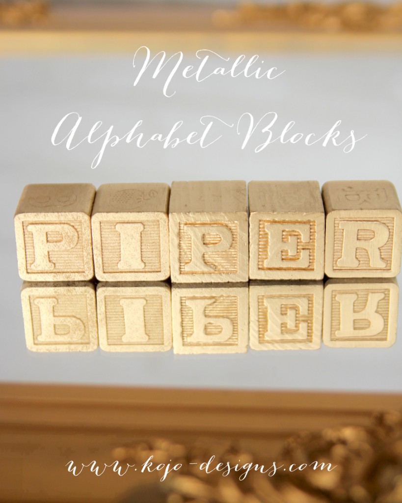 how to make metallic alphabet blocks