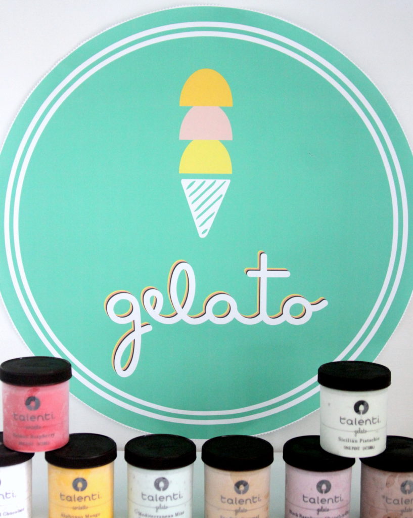 the most refreshing dessert table- a gelato bar!