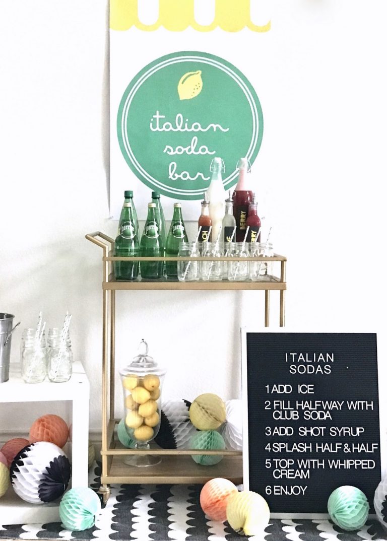make your own italian soda bar