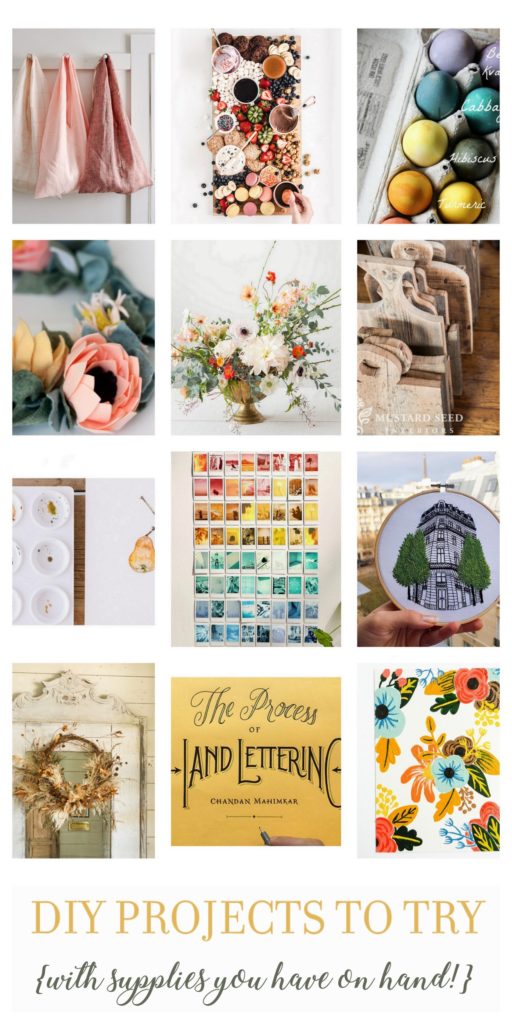 DIY projects to try (with supplies you have on hand!)
