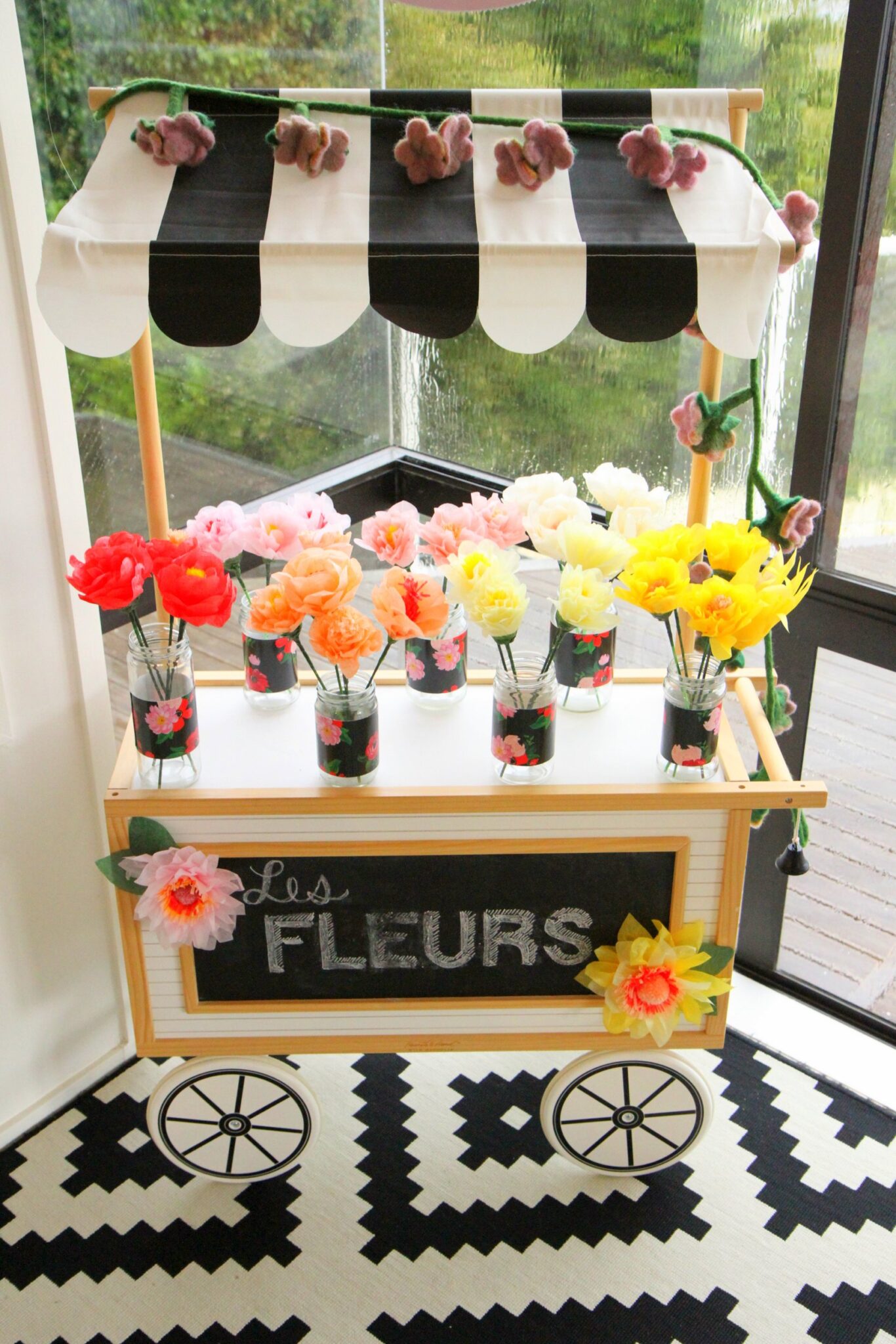‘flower market’ for a paris themed birthday party
